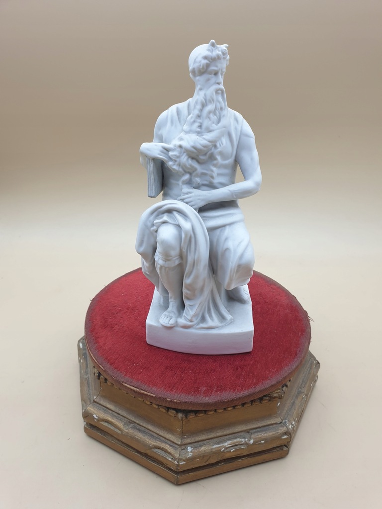 Figurka Mojżesz z rogami wg. Michała Anioła antyk - 11666786312 ...