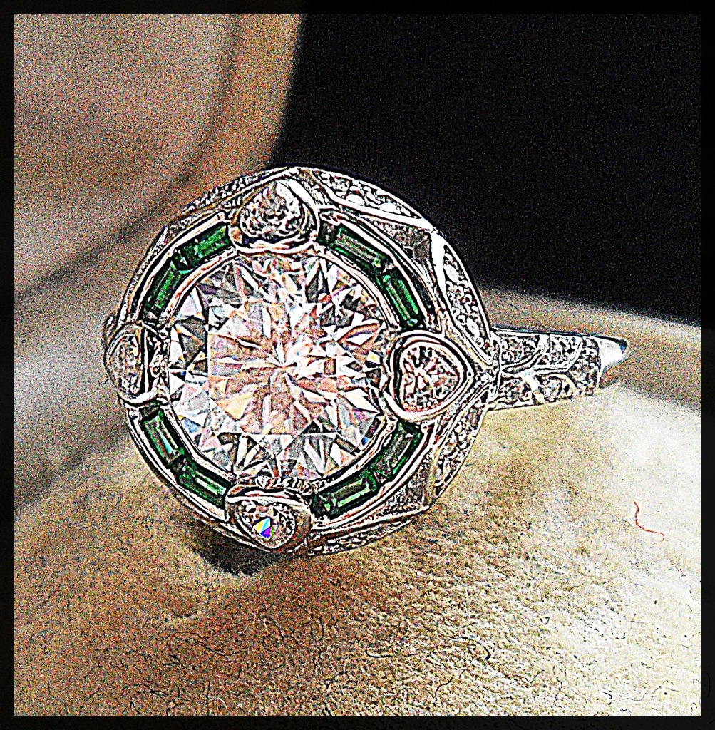 ANTYK LOOK PRAWDZIWY MOISSANIT 2CT CERTYFIKAT GRATIS, DUCH ART DECO - 15404712524 - oficjalne ...