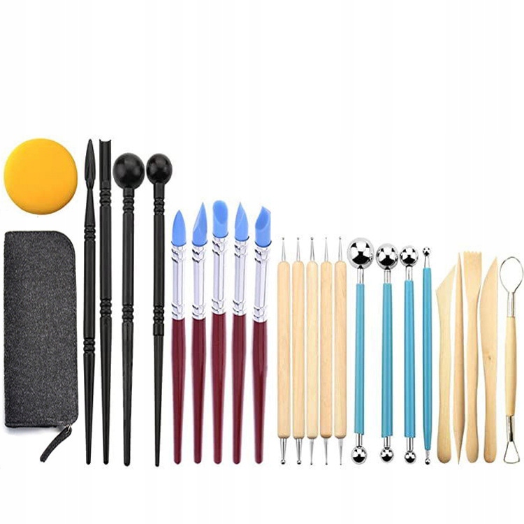 ZESTAW NARZĘDZI DO MODELOWANIA W GLINIE 25 SZTUK - 11669521371 ...