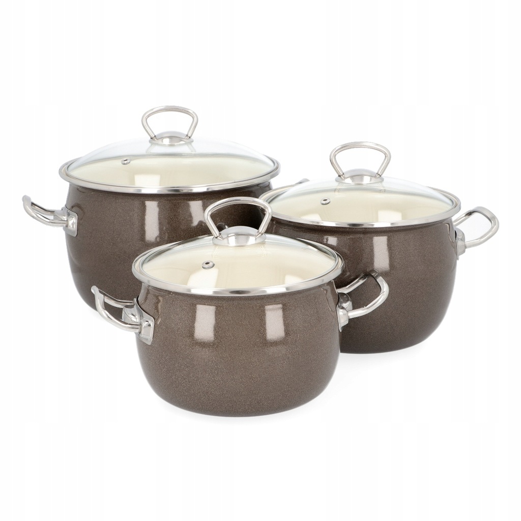 Zestaw garnki EMALIA indukcja Emajlo 6el OLKUSZ - 9417415235 ...