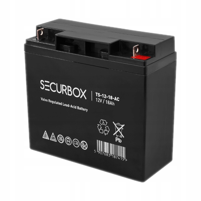 AKUMULATOR SECURBOX TS 12V 18Ah ALARM AGM ŻELOWY BATERIA DO ALARMU - 15624232806 - oficjalne ...
