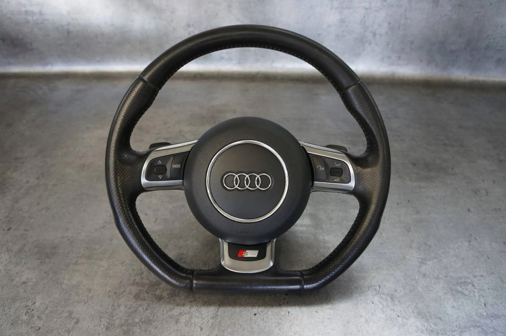 KIEROWNICA SKORZANA ŚCIĘTA SLINE S-LINE AUDI A3 8P LIFT TT 8J 8J0419091H - 14584054801 ...