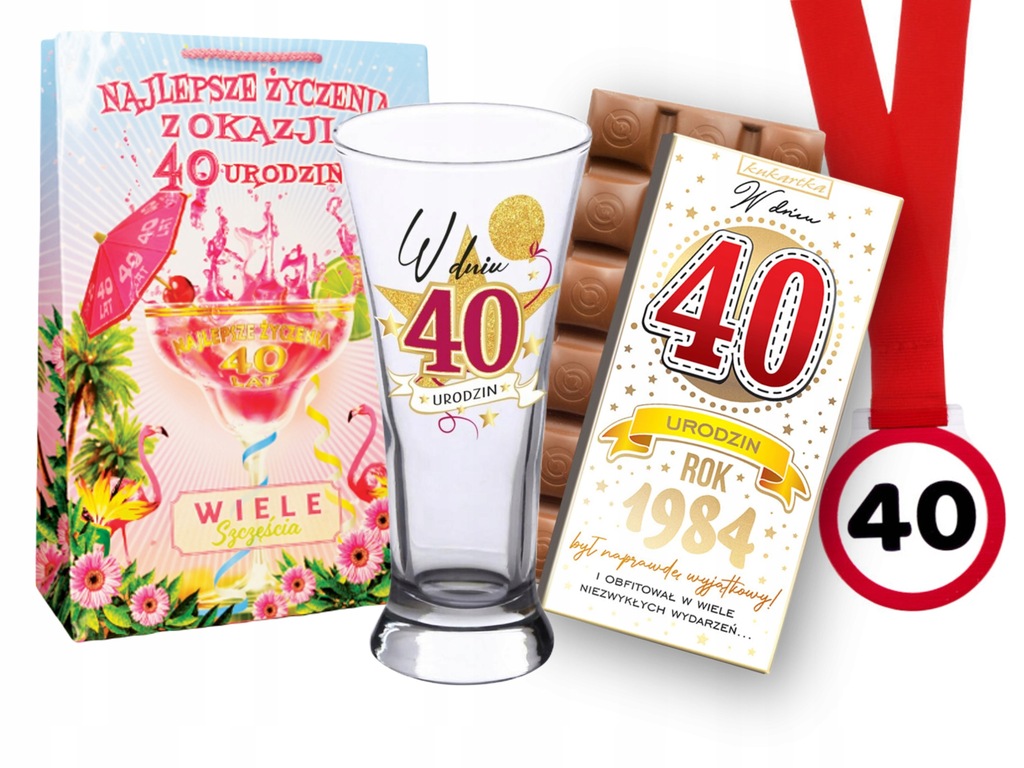Gotowy PREZENT dla Kobiety na 40 urodziny! ZESTAW, NIEZBĘDNIK URODZINOWY - 15927417357 ...