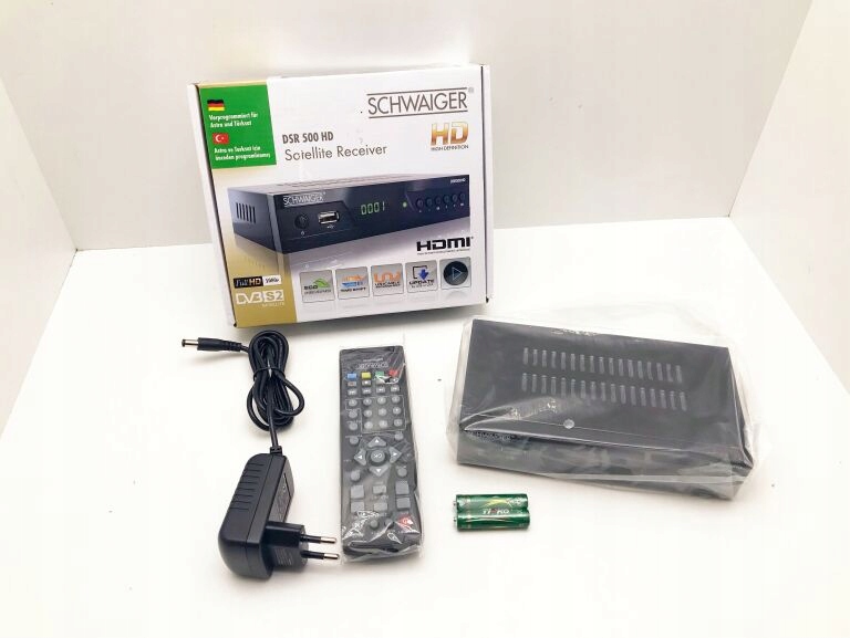 DEKODER SCHWAIGER SATELLITE DSR 500 HD FULL HD - 12386887702 - oficjalne archiwum Allegro