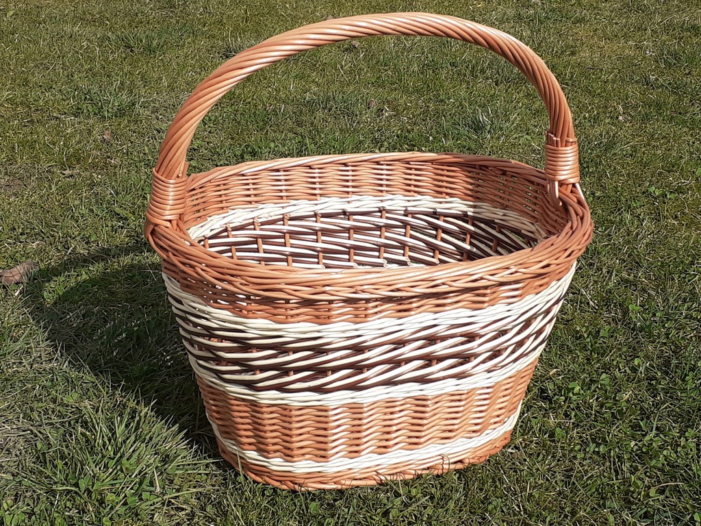 Kosz wiklinowy koszyk zakupowy oryginalny wzór - 12048935688 ...