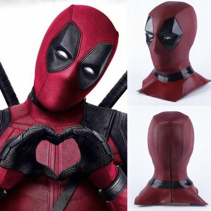 Deadpool Maska Kostium Lateks na całą twarz - 12131178201 - oficjalne ...
