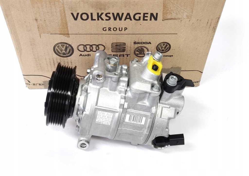 NOWY kompresor klimatyzacji VW 7E0820803J ORYGINAŁ - 12844135610 ...