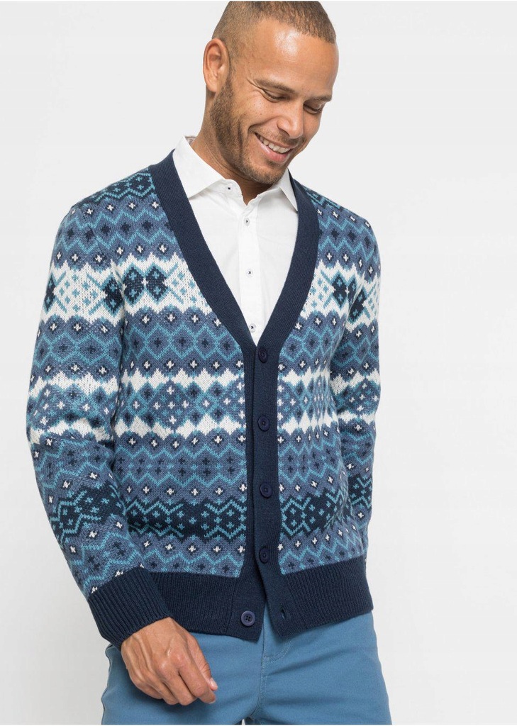 BPC MĘSKI ROZPINANY SWETER Z WZOREM 50 M - 14646004171 - oficjalne ...