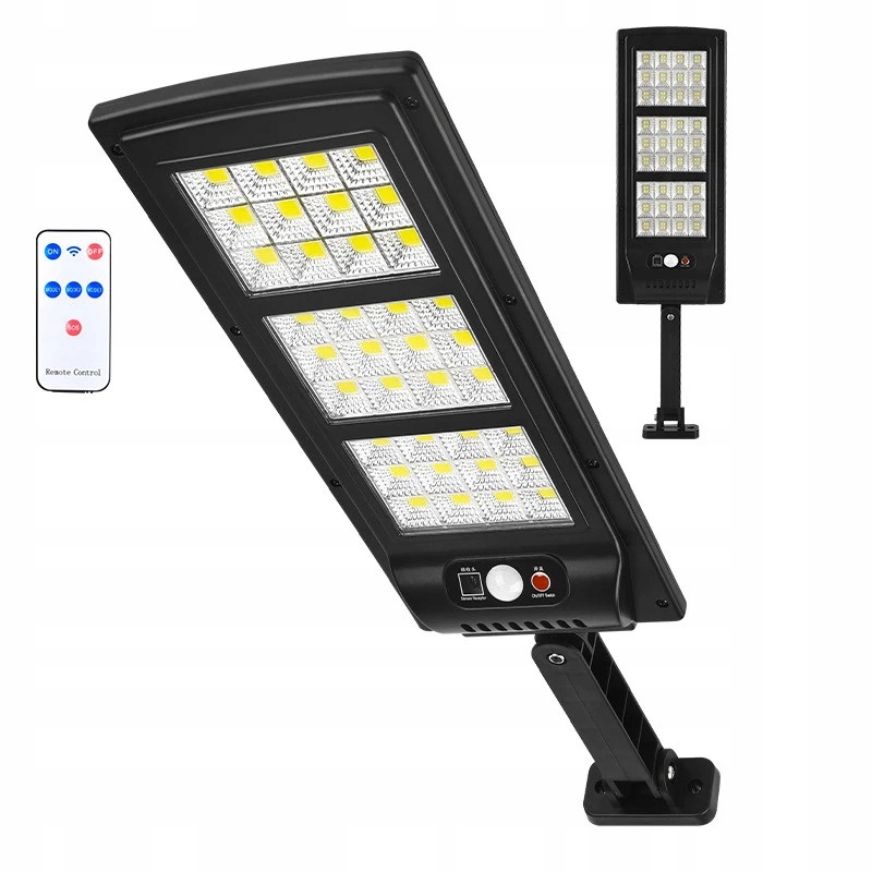 DUŻA MOCNA LAMPA ULICZNA LATARNIA SOLARNA LED 800W + UCHWYT + PILOT - 14996762228 - oficjalne ...