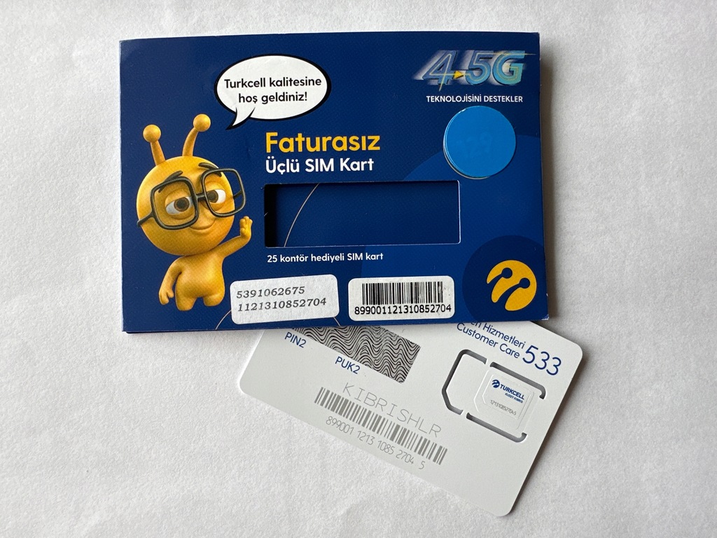 Turecka Karta SIM TURKCELL -20GB+numer PrePaid - 13483451724 ...