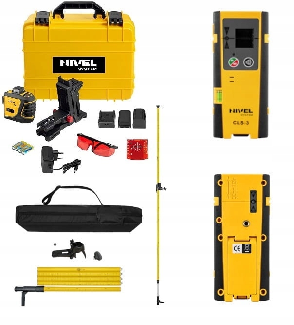 Laser krzyżowy NIVEL SYSTEM CL3D +Czujnik +Tyczka - 11262614541 ...