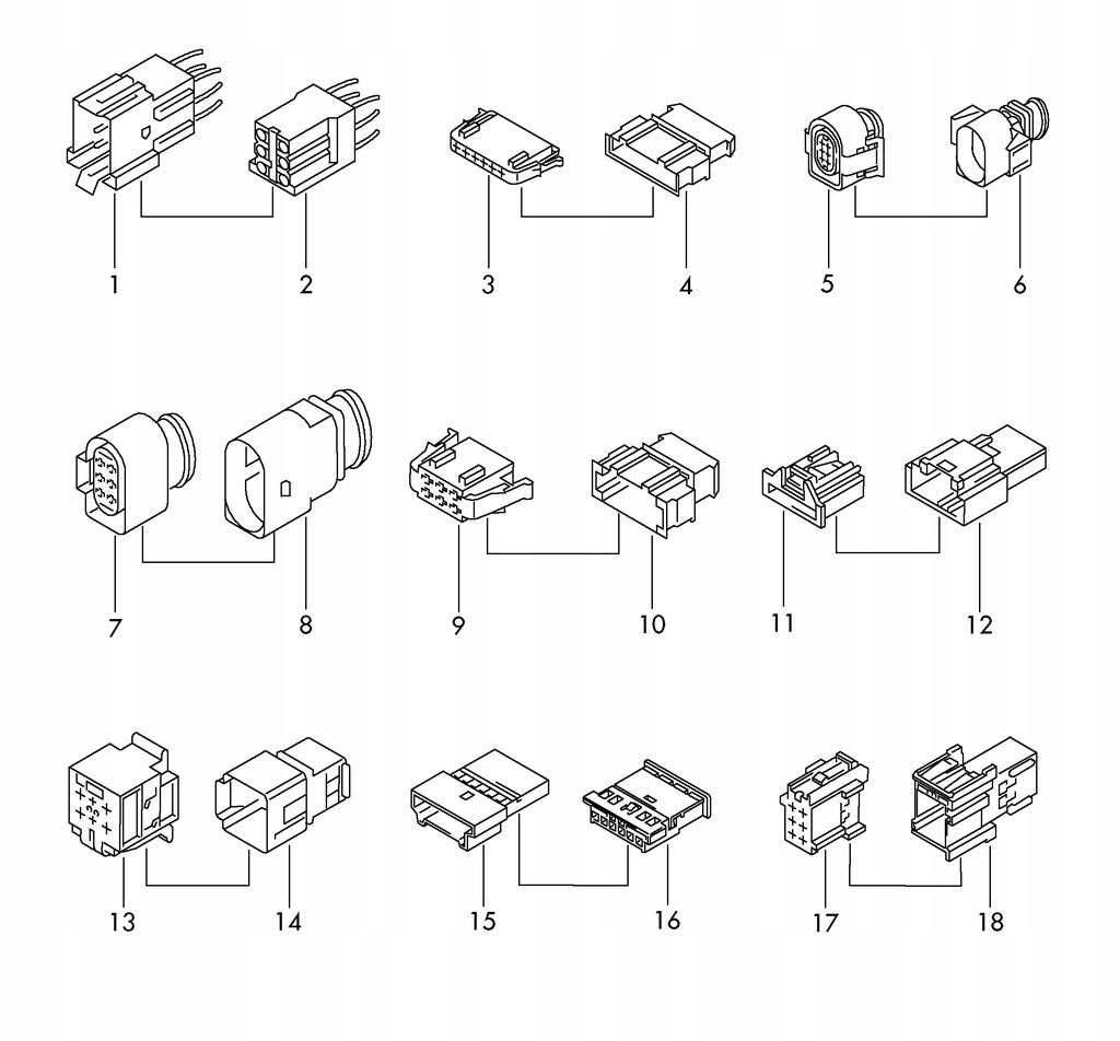 KOSTKA WTYCZKA 6Q0972716 6Q0972706 AUDI SKODA VW - 7272955430 ...