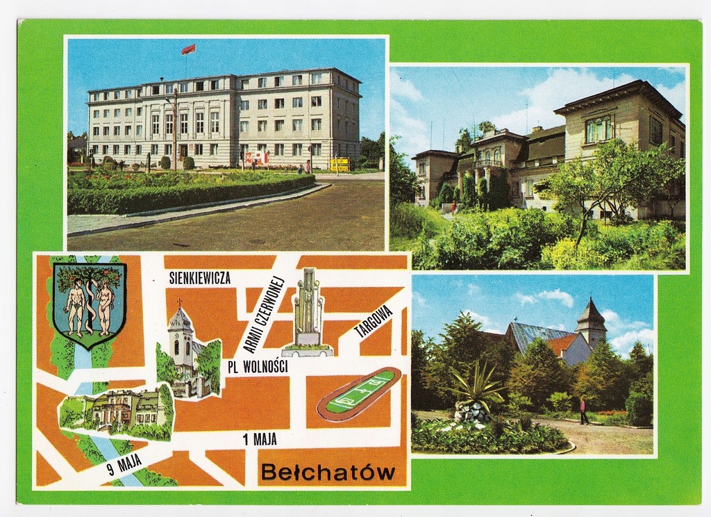 BEŁCHATÓW MAPKA PLAN MIASTA MAPA DWÓR /AG170 - 9634148238 - oficjalne ...