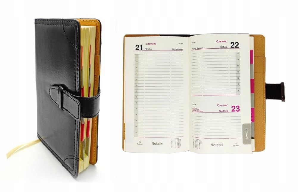 Kalendarz książkowy 2024 O-press Organizer 3/4 B5 Czarny - 14637645145 ...