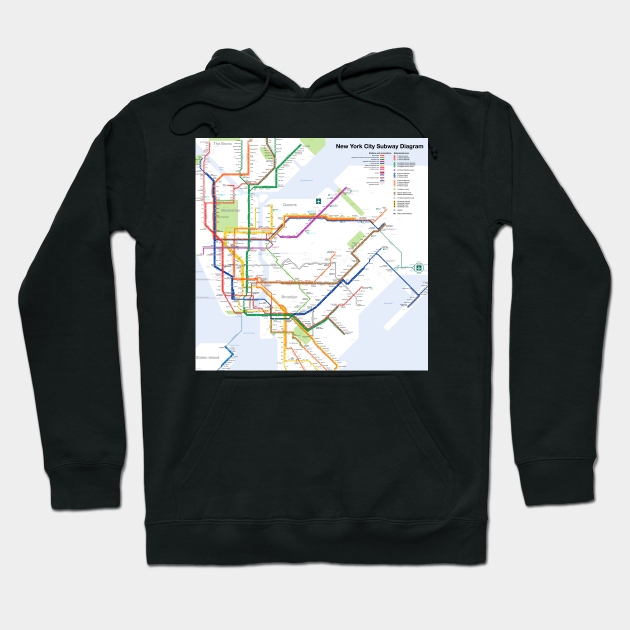 New York City Subway Map Hoodie - 11235640888 - oficjalne archiwum Allegro