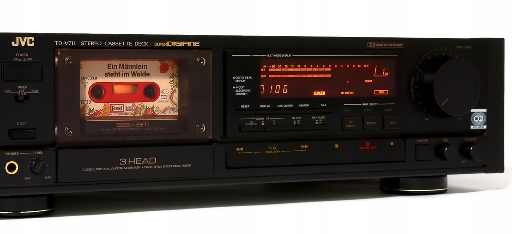 JVC TD-V711 FLAGOWY MAGNETOFON STEREO 3 HEAD - 12594923376 - oficjalne archiwum Allegro