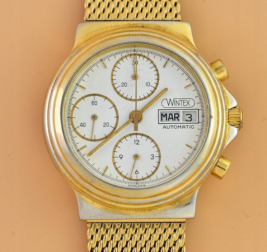 Zegarek WINTEX Automatic Chronograf Valjoux 7750 Automatyczny Vintage ...