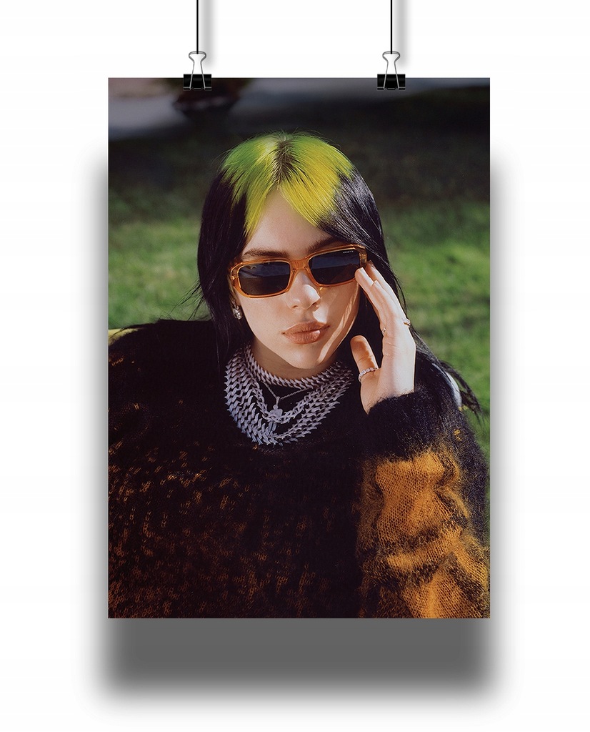 Plakat A3 grafika wzór BILLIE EILISH - 9545768838 - oficjalne archiwum Allegro