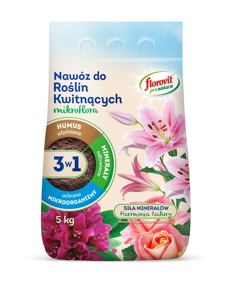 Mikroflora 3w1 nawóz do roślin kwitnących 5kg - 7258160590 - oficjalne archiwum Allegro