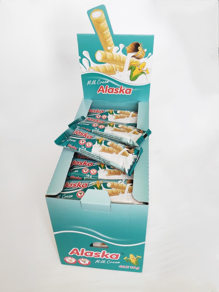 Rurki kukurydziane nadziewane kremem - mlecznym BE - 10628476010 - oficjalne archiwum Allegro