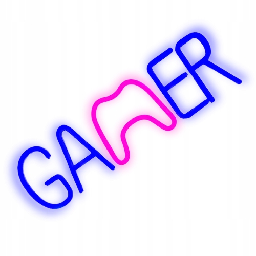 Neon Led Premium Gamer - neon na ścianę, znak neonowy, napis ledowy ...