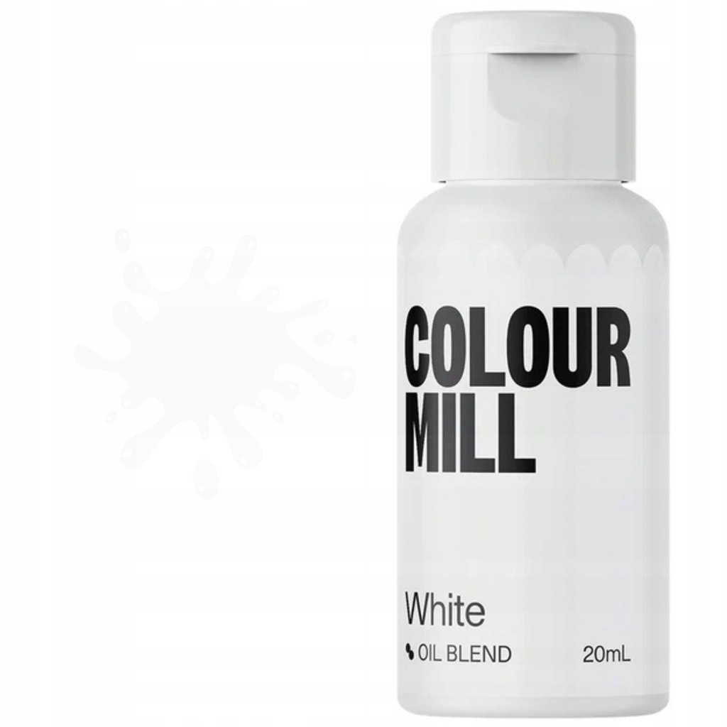 BARWNIK SPOŻYWCZY OLEJOWY COLOUR MILL 20ml WHITE BIAŁY DO MAS KREMÓW ...