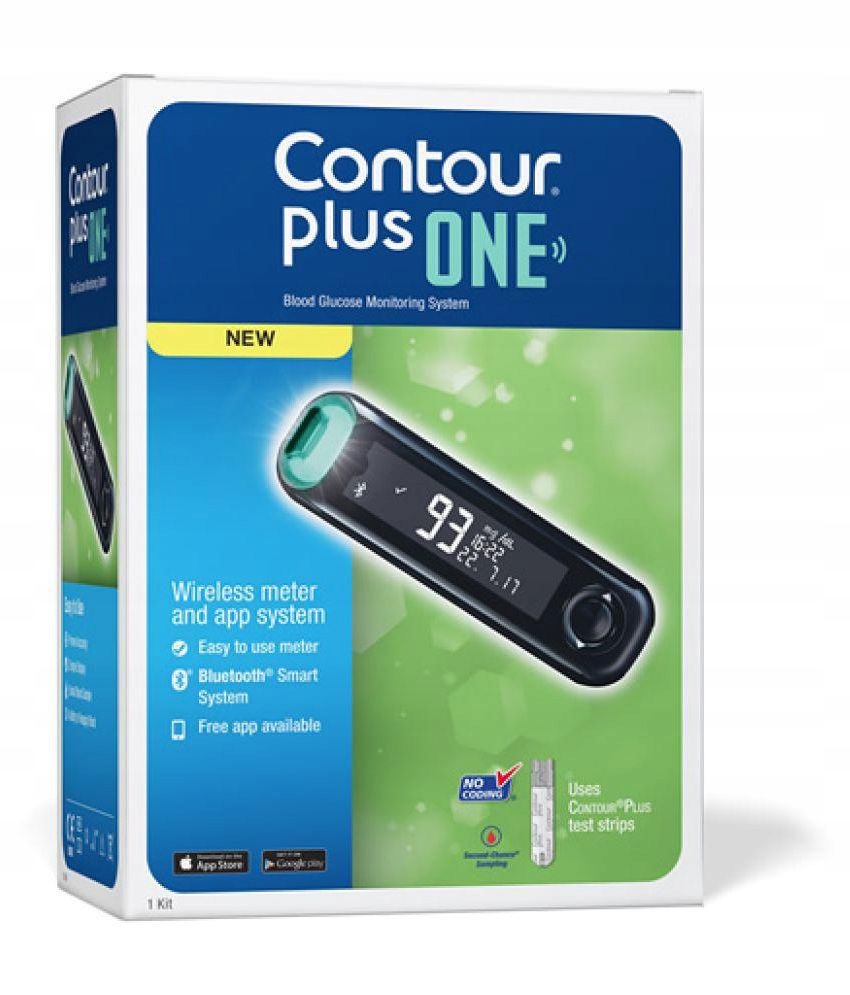 Glukometr CONTOUR PLUS ONE_55 pasków_zestaw_NOWY - 7814665231 ...