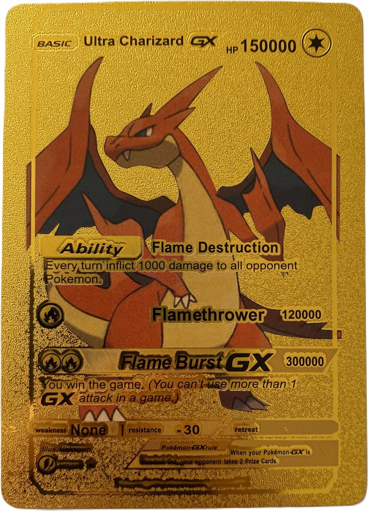 Złota Karta Ultra Charizard GX - 13594196345 - oficjalne archiwum Allegro