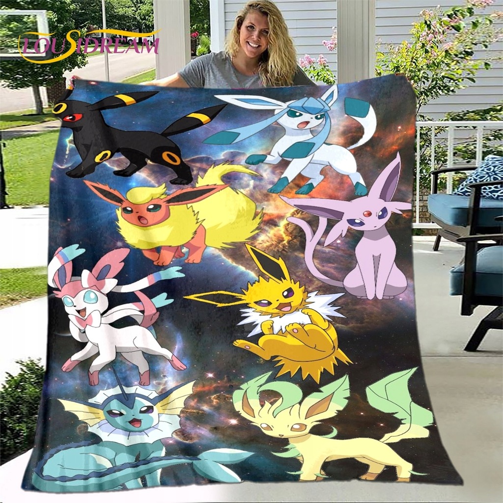 KOC Cartoon Cute Pokemon Pikachu koc flanelowe rz - 12648273682 ...