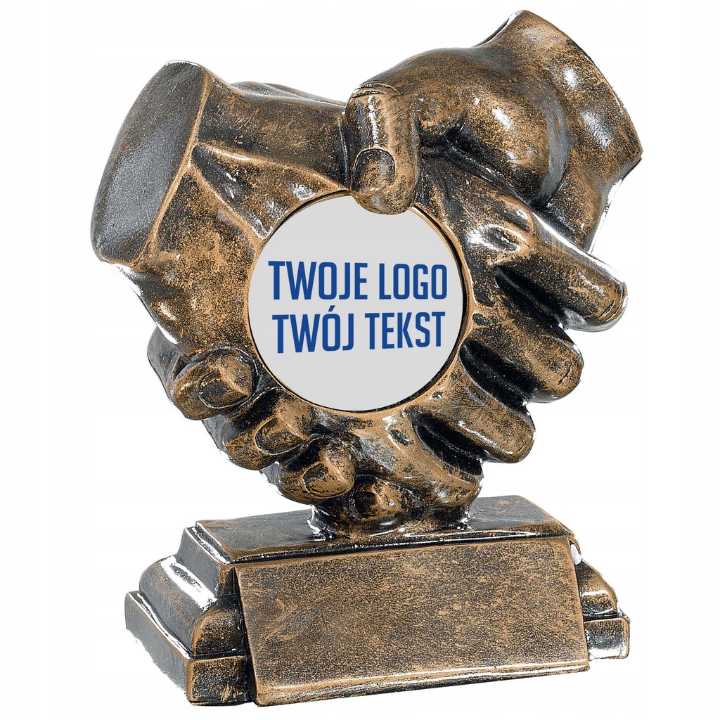 Statuetka DŁONIE podziękowania nagroda 15 + GRAWER - 11488176764 ...