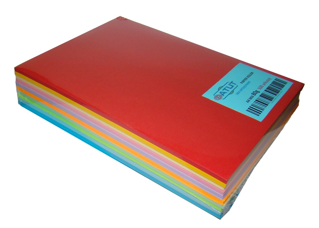 Papier ksero A4 80g kolor mix intensywny 500ark - 7152915921 - oficjalne archiwum Allegro
