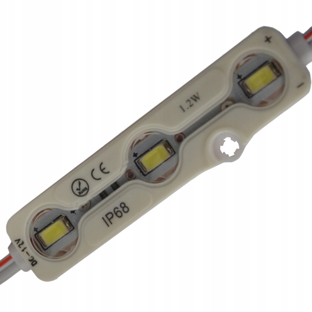 MODUŁ LED 5730x3 BIAŁY ZIMNY 1,2W IP68 12V DC - 8507774679 - oficjalne archiwum Allegro