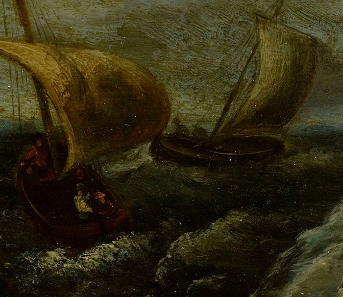 Ok1850-1900 Stary obraz Statki na morzu Olej 50x42 - 13613394040 ...