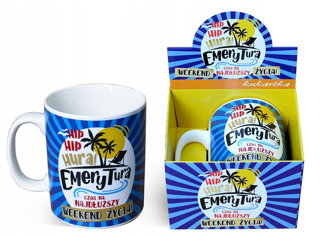 Kubek na Prezent dla Emeryta Emerytki - 10995223180 - oficjalne archiwum Allegro