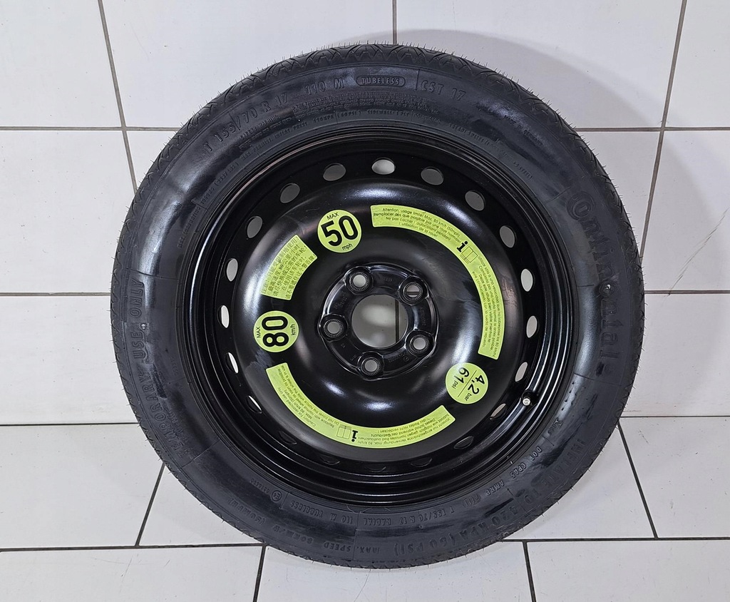 MERCEDES W212 KOŁO DOJAZDOWE R17 5X112 155/70 CONTINENTAL 2124000002 ...