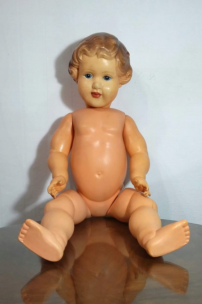 STARA LALKA CELULOIDOWA DUZA - 68CM - KALISZANKA - 13025332619 ...