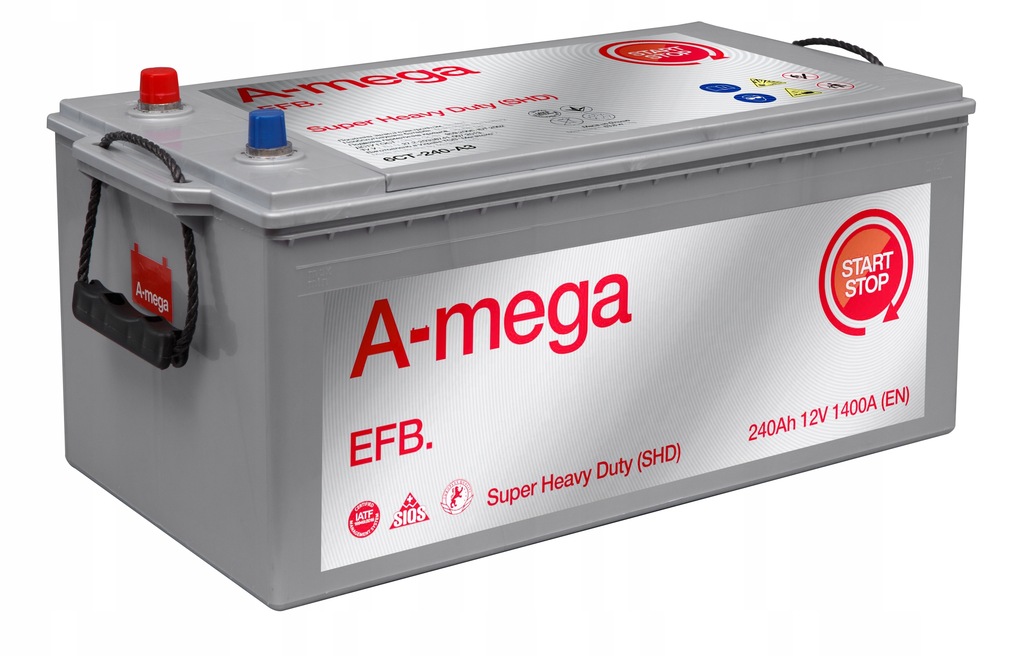 Akumulator AMEGA Start Stop EFB 12V 240Ah 1400A - 12200756107 - oficjalne archiwum Allegro