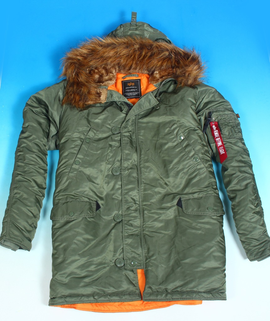 ALPHA INDUSTRIES - KURTKA PARKA Z KAPTUREM - EXTREME COLD WEATHER N-3B - XL - 14454274533 ...