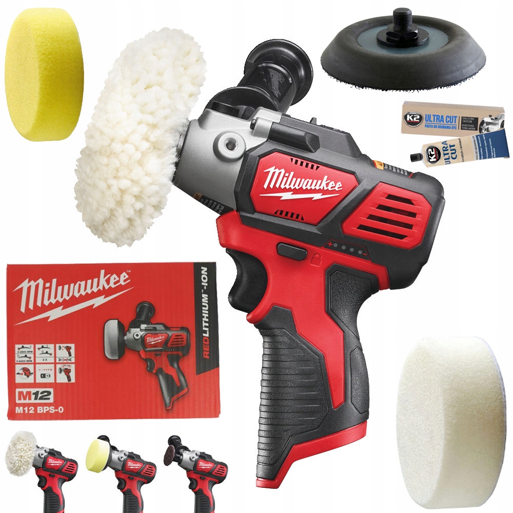 MILWAUKEE KOMPAKTOWA POLERKA SZLIFIERKA M12 BPS-0 - 12170868960 ...