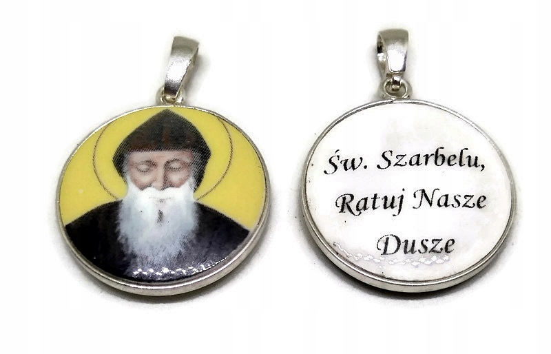 SREBRNY MEDALIK: ŚW. CHARBEL (SZARBEL) - 8549164812 - oficjalne ...