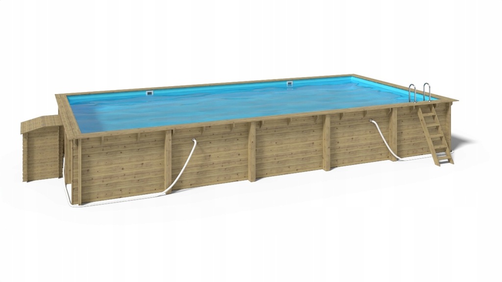 Basen ogrodowy drewniany 10m x 5m x H.1,45m - 12174120044 - oficjalne archiwum Allegro