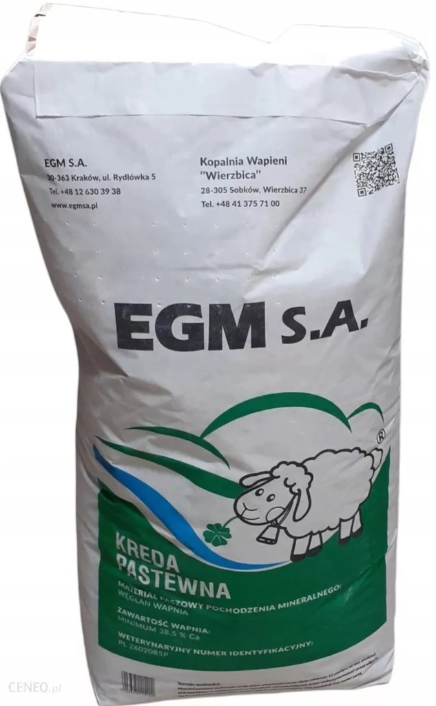 Kreda paszowa drobna 0,4-0,8mm EGM 25kg kury,bydło - 13179391428 ...