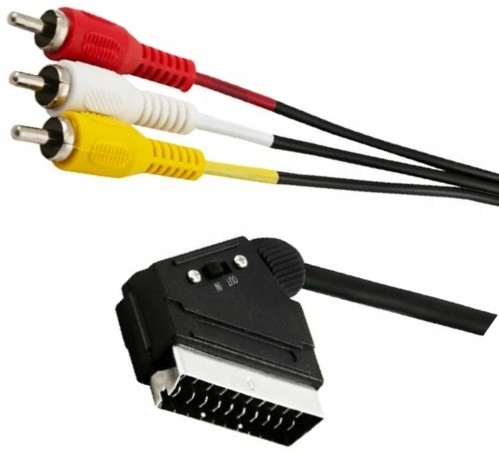kabel AV audio wideo SCART EURO - 3x cinch RCA - 8829651315 - oficjalne ...
