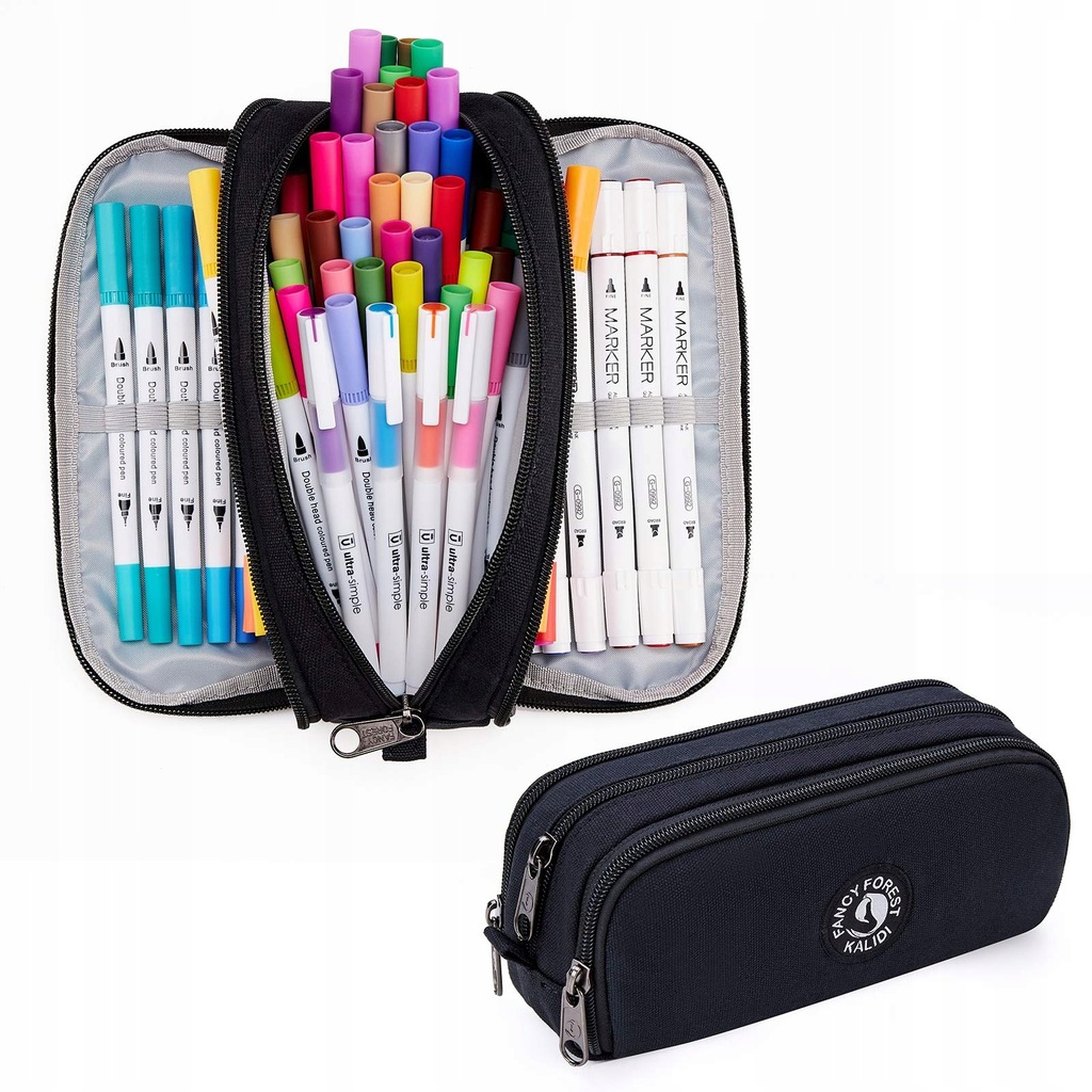 FANCY FOREST KALIDI Piórnik z tkaniny Oxford Czarn - 11181033369 ...