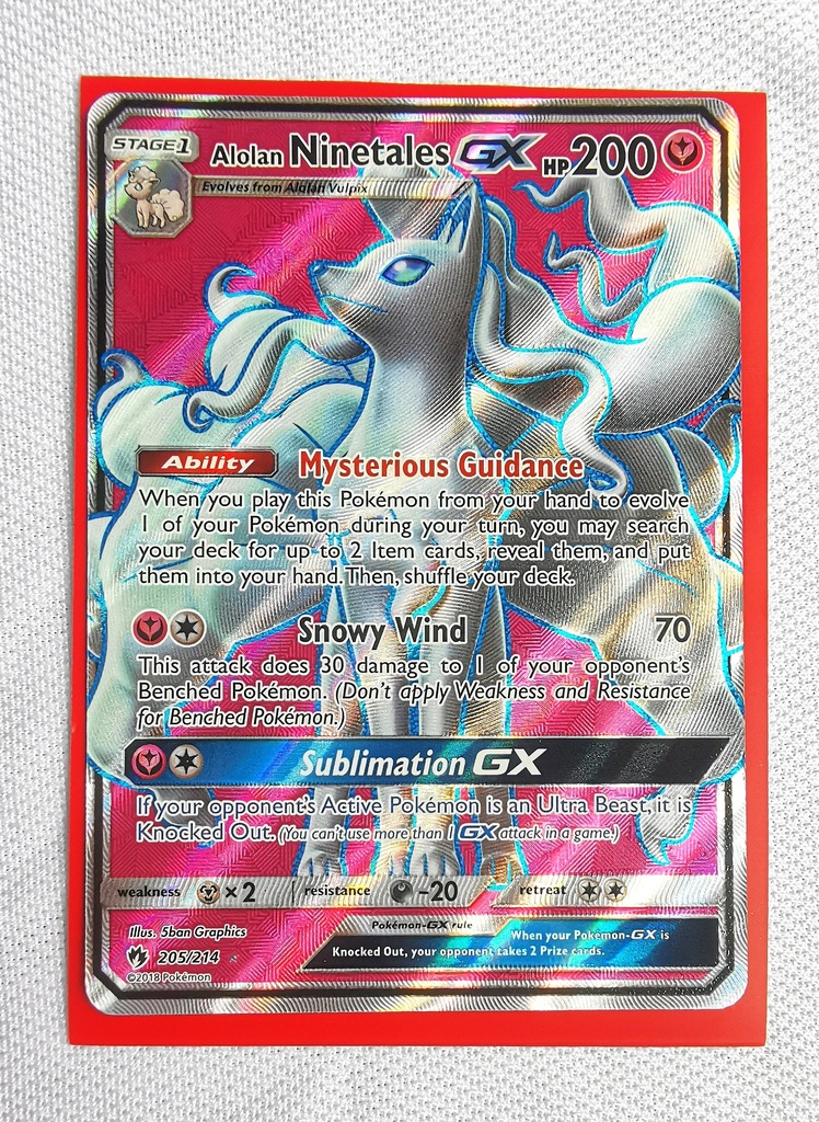 Pokemon TCG Alolan Ninetales GX 205/214 - 14282980511 - oficjalne archiwum Allegro