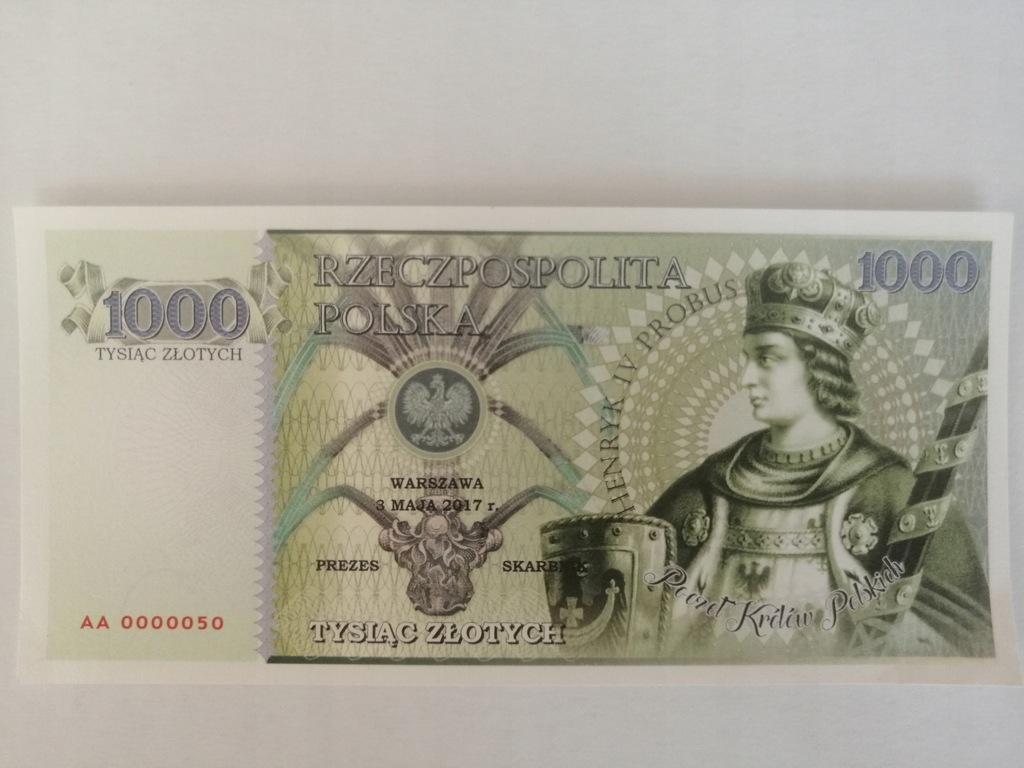 1000 zł POCZET- HENRYK IV PROBUS - 12392257265 - oficjalne archiwum Allegro