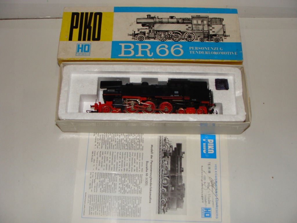 LOKOMOTYWA PAROWÓZ BR 66 002 - PIKO - H0 - 15125209059 - oficjalne archiwum Allegro