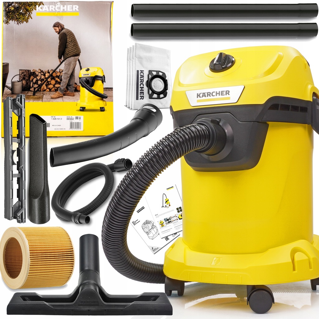 ODKURZACZ PRZEMYSŁOWY KARCHER WD 3 BUDOWA MODEL 22 - 11832113419 - oficjalne archiwum Allegro