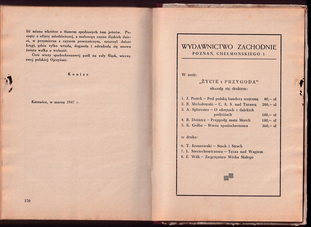 Wieża spadochronowa Kazimierz Gołba opow z 1939 r. - 13492517927 ...