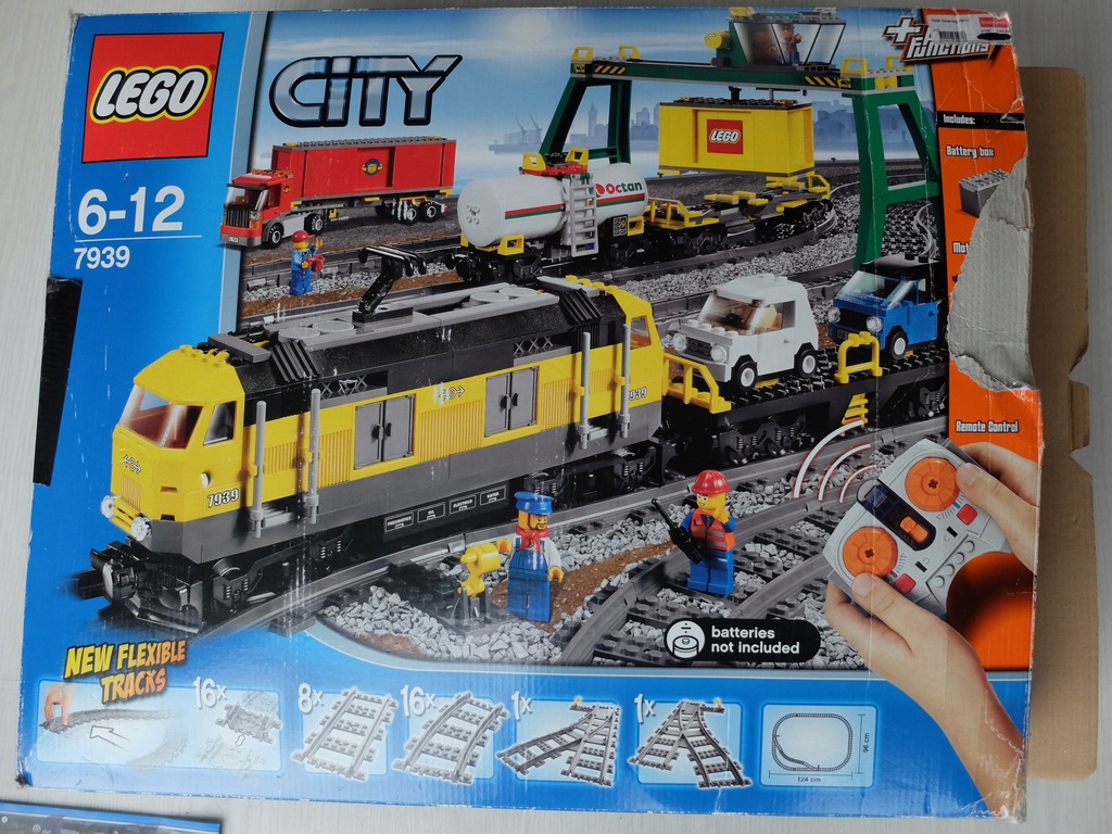 Lego City Cargo Train 7939 Pociąg Towarowy + tory - 7807383012 ...
